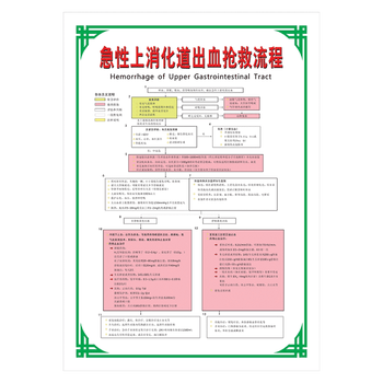 医院制度急救程序挂图过敏性休克抢救流程图示意图墙贴纸WSB169 WSB169-23 60*80cm  PP覆膜贴纸