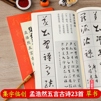 孙过庭书谱集字古诗 孟浩然五言 翰墨诗词大汇扫码看视频 草书书法碑帖米字格毛笔练字帖 安徽美术出版社