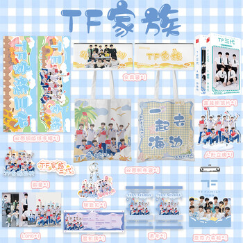 辉航睿盛 TF家族三代朱志鑫苏新皓左航周边明信片手幅钥匙扣帆布袋笔袋立牌 TF家族三代 专属夹板