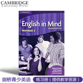 原版剑桥英语中学教材English in mind 第二版英版eim教材ket/pet考试官方青少版 3级 单练习册