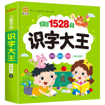 学前识字1528个 识字大王加厚拼音组词笔顺图书认知大全