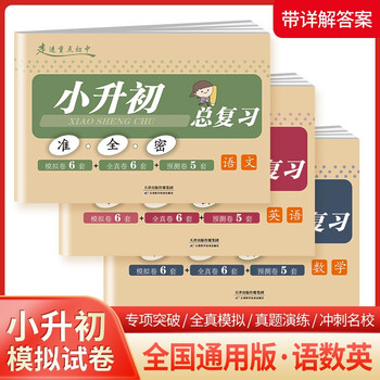 小升初总复习测试卷 数学英语语文（3套）全套模拟试卷必刷题总复习同步练习