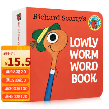 英文原版 Richard Scarry Lowly Worm Word Book词汇启蒙