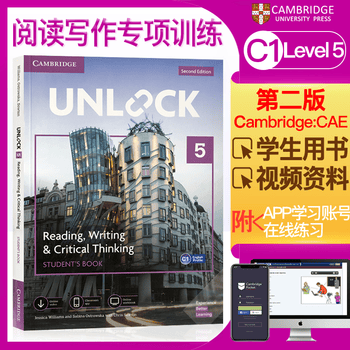 剑桥Unlock教材 剑桥Unlock Reading Writing& Listening Speaking阅读写作学生basic预备级1 2 3 4 5听说读写 Unlock 5 读写