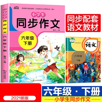 2021春新版 六年级下册同步作文 人教部编版小学生五六年级作文书小升初作文6年级语文优秀作文选素材