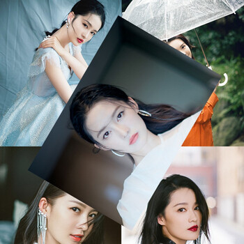 李沁海报 opp袋装高清铜版纸1套8张周边写真宿舍墙贴纸精品 李沁海报8张