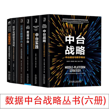 数字化转型时代中台六册：数据中台+中台战略+中台实践+数字化转型方法论+中台落地手记+云原生数据中台 全6册 正版书籍