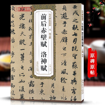 【】元赵孟頫前后赤壁赋洛神赋历代碑帖精粹杜浩编 简体旁注碑帖行书毛笔字帖书法练习临摹