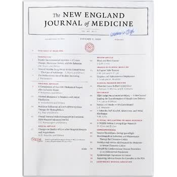 【单期可选】New England Journal of Medicine 2020/21年 新英格 2020年1月2日刊
