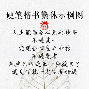 上林赋周生如故硬笔钢笔练字帖描红歌词本大学生文临摹本一生一世 硬笔楷书繁体
