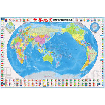 【新华书店 图书正版】世界知识地图（大字版 防水 耐折 撕不烂地图）1.2米*0.76米