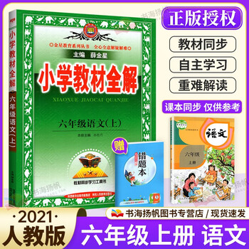 可选】小学教材全解六年级教材解读 上册 语文【人教版 薛金星课本同步辅导资料书部编版