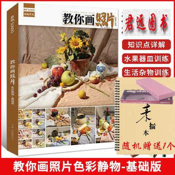 教你画照片色彩静物基础版 2022尚读水果蔬菜花卉杂物色彩静物照片写生对画美术高考联考教材教程色彩照片书籍