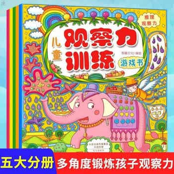 儿童观察力训练游戏书（套装共5册）视觉大发现游戏书 [3-6岁]