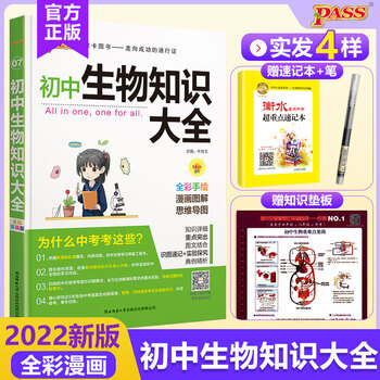 2022版初中数学知识大全人教版初一初三初二数学知识点总结清单初中数学公式定律基础知识手册七年级 生物