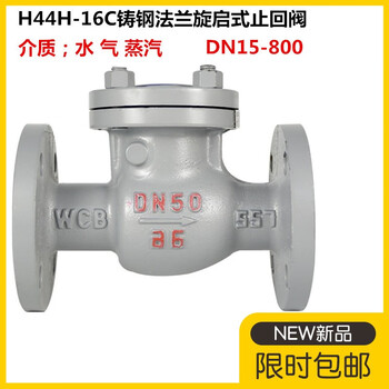 H44H-16/25C铸钢旋启式法兰止回阀法兰逆止阀单向阀DN50 65 100 中型16公斤 DN15【图片 价格 品牌 报价】-京东