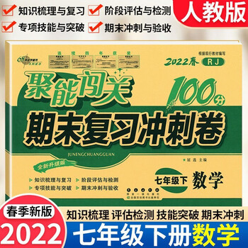 2022新版 聚能闯关100分期末复习冲刺卷七年级下册数学人教版初一下册数学期末复习卷子