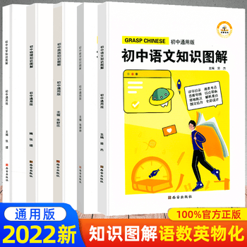 2022新版初中语文数学英语物理化学知识图解全国通用版初一二三七八九年级初中知识点大全思维导图 语数英物化