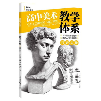 高中美术教学体系石膏头像2020敲门砖尹航刘宇五官头骨肌肉结构明暗对比步骤解析多角度临摹范画美术入门