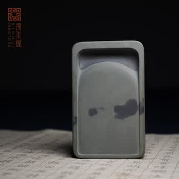 易水砚台礼品老坑天然原石书法磨墨专用砚天然石砚玉黛石手工雕刻淌池式精品收藏礼品砚台冬至限定款 冬雀图