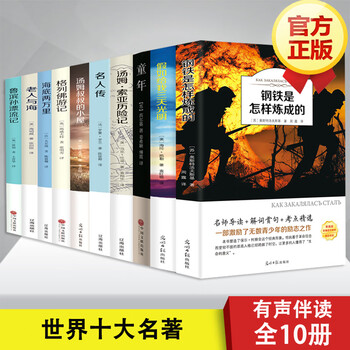 世界十大名著全10册 正版文学套装书籍假如给我三天光 明格列佛游记 海底两万里 童年钢铁是怎样炼成的