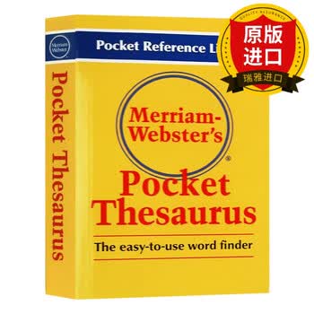 韦氏同义词反义词袖珍词典 英文原版 Merriam-Websters Pocket Thesauru