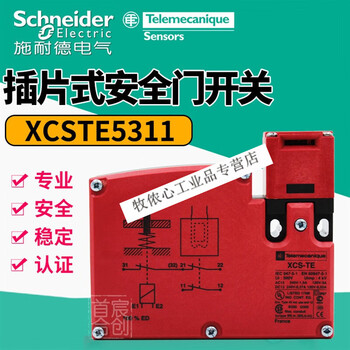 安全门开关XCS-TE插片式电磁编码防护锁XCSTE5311 红色【图片 价格 品牌 报价】-京东