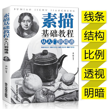 素描基础教程从入门到精通正版绘画素描教程书入门自学零基础书籍 图文并茂学画画的基础素描几何体