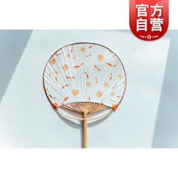 五彩彰施一叶知秋竹制蒲扇 光启文创