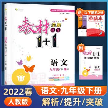 部编版语文人教版RJ九年级下册2022春教材1+1全解精练课文同步讲解分析课前预习课后复习练习初三