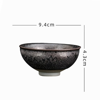 李甲栈冰玉瓷瓷盖碗茶具描金 白瓷心经杯送朋友长辈礼品生日送女友实用礼物圣诞节礼物商务定制 天目能量盏唇口杯