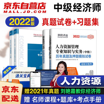 环球网校中级经济师2022教材配套章节习题集+真题押题 人力资源实务+经济基础知识 全套4本含2021真题