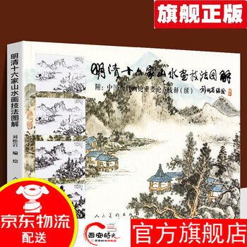 【官方旗舰】 明清十六家山水画技法图解 刘松岩 中国历代画论重要论点浅释基础教程谱解析传统古代中