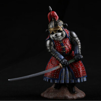 【精品周边】大明熊猫Q版手办明边军甲胄 PVC+金属材质 高12.5cm