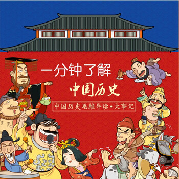 一分钟了解中国历史画卷漫画版 中国历史思维导读大事记 1分钟了解中国历史墙 趣说半小时漫画中国史书籍