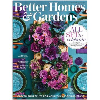 【单期可选】Better Homes And Gardens 美国美好住宅与庭园 2021年11月刊 2021年11月刊