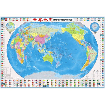 2022年大字版学生地理知识地图 1.12米*0.76米 世界地图