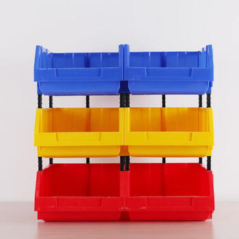 加厚斜口物料盒五金工具收纳盒螺丝盒塑料件盒货架组合式零件盒 蓝色.C2#加厚 500*385*240【图片 价格 品牌 报价】-京东