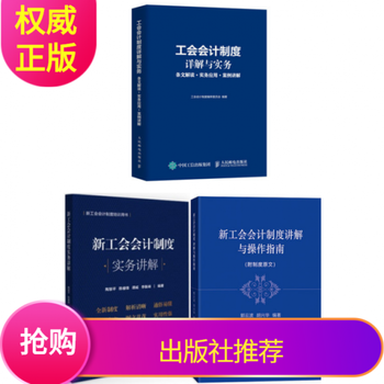 套装3册新工会会计制度实务讲解+新工会会计制度讲解与操作指南+工会会计制度详解与实务条文解读实务应用