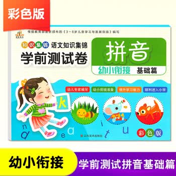 正版学前测试卷幼小衔接拼音基础篇学前班练习册拼音拼读训练幼儿园大班升一年级学前教育早教启蒙认知一日一