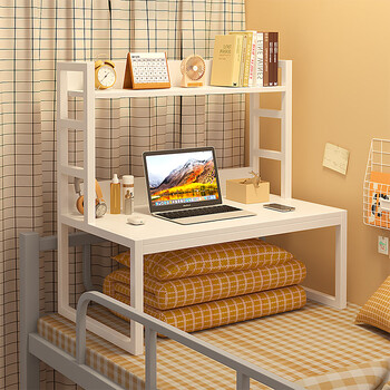 普派（Pupai）床上书桌电脑桌笔记本电脑桌宿舍懒人桌学习桌床头小桌子 【带挡板】暖白色80cm【图片 价格 品牌 报价】-京东