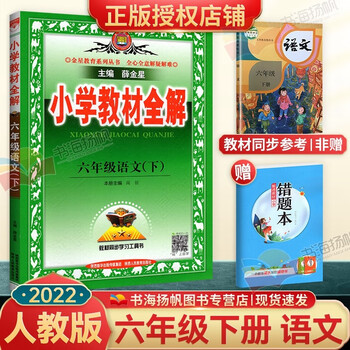 可选】小学教材全解六年级教材解读 下册 语文【人教版 薛金星课本同步辅导资料书部编版