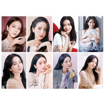 金智秀海报 全新写真JISOO周边墙贴墙纸壁纸高清挂画一套8张 3154款 海报43X29cm 一套8张