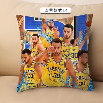 勇士队斯蒂芬库里周边抱枕diy来图定制靠垫男友创意生日礼物靠枕 款式14【40X40CM】