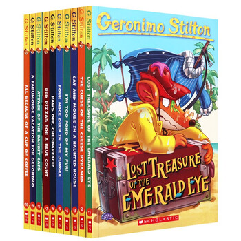 老鼠记者10本套装1-10 Geronimo Stilton全彩漫画英文原版儿童探险科普小说美国小学读物教材