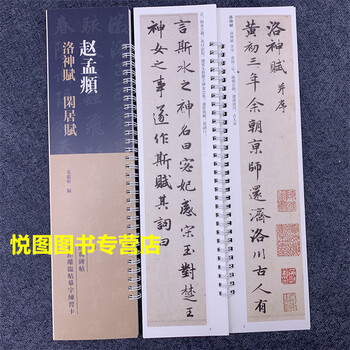 赵孟頫洛神赋 闲居赋 弘蕴轩编 赵孟俯行书字帖 经典碑帖近距离临帖摹字练习卡 成人学生毛笔书法练字碑帖95页