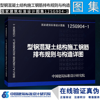 正版国家建筑标准设计图集12SG904-1 型钢混凝土结构施工钢筋排布规则与构造详图 建筑结构施