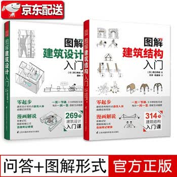 【全两册】图解建筑结构入门+设计入门 原口秀昭著 建筑图册零基础入门书 建筑模型书 图解现代建筑