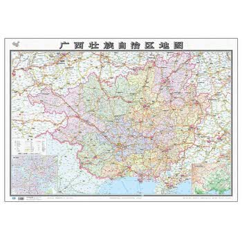 2022年 广西地图 106*76厘米 覆膜防水 政区交通地形