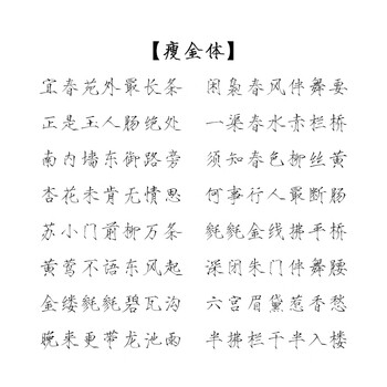 人民日报金语摘抄作文素材字帖公务员范文楷书行楷正楷学生练字帖 瘦金体